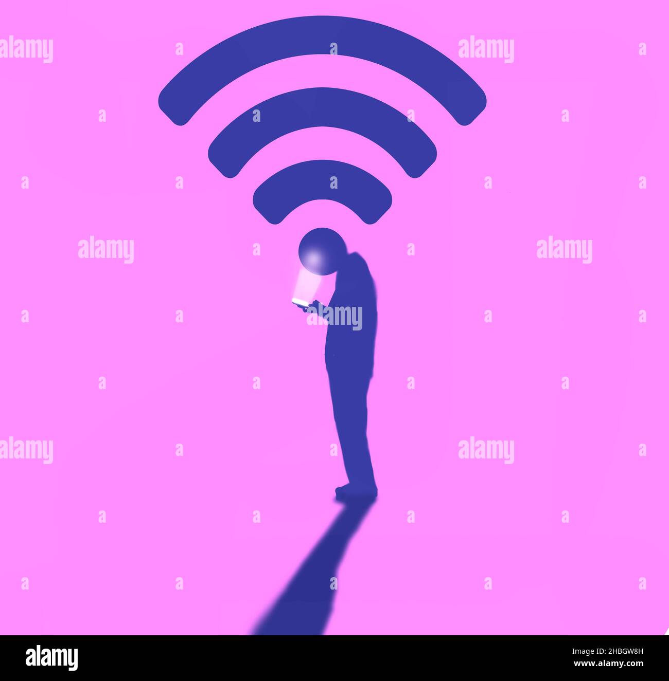 Person looking at phone icon hi-res stock photography and images - Alamy