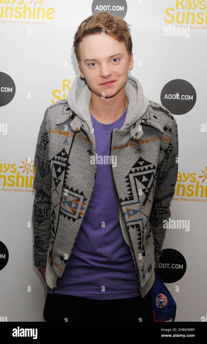 Conor Maynard backstage at the Rays of Sunshine Concert at the Royal ...