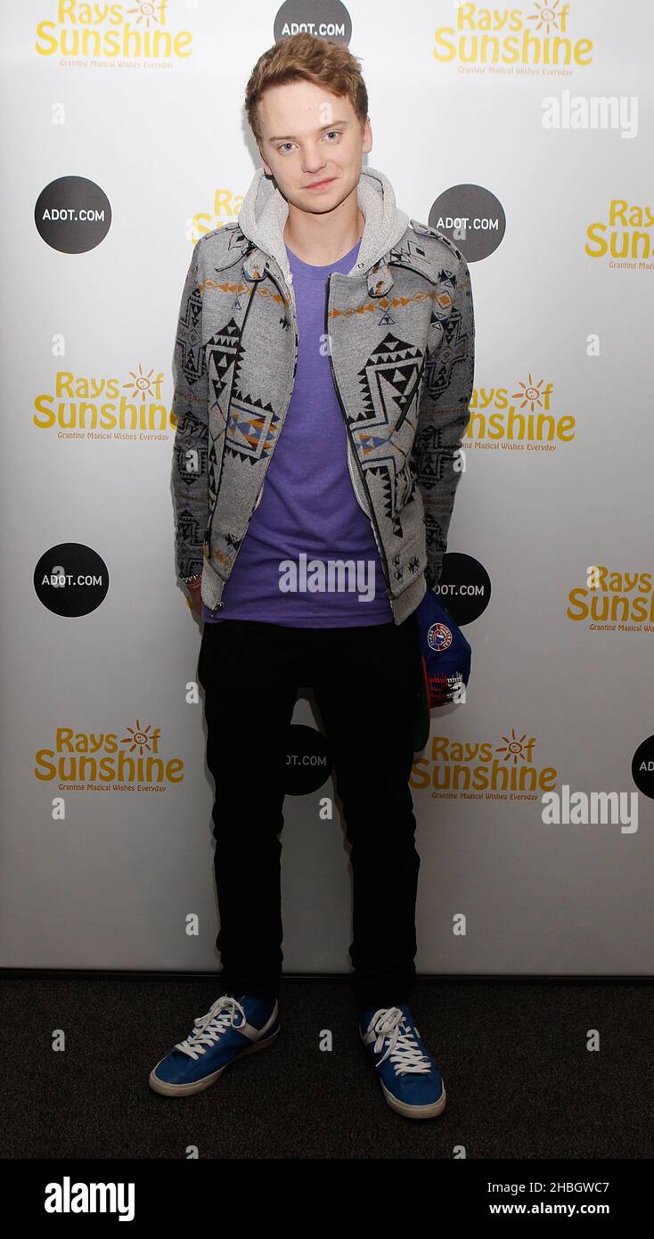 Conor Maynard backstage at the Rays of Sunshine Concert at the Royal ...