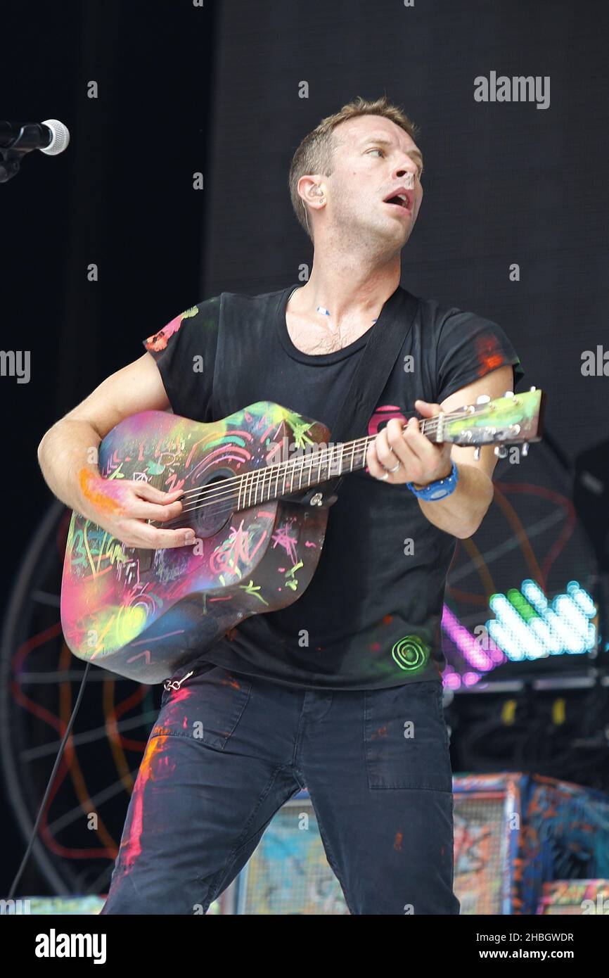 Chris Martin of Coldplay during Capital FM's Summertime Ball at Wembley ...