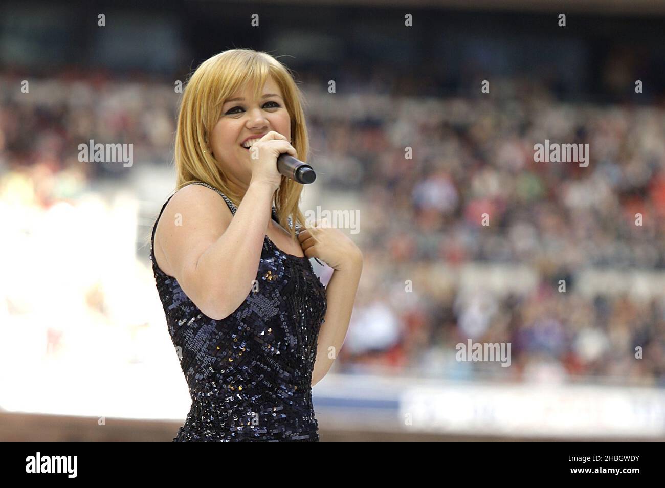 Kelly Clarkson during Capital FM's Summertime Ball at Wembley Stadium ...