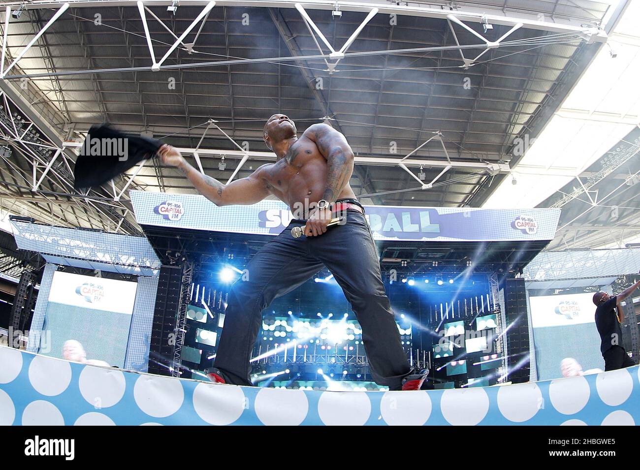 Flo Rida during Capital FM's Summertime Ball at Wembley Stadium, London ...