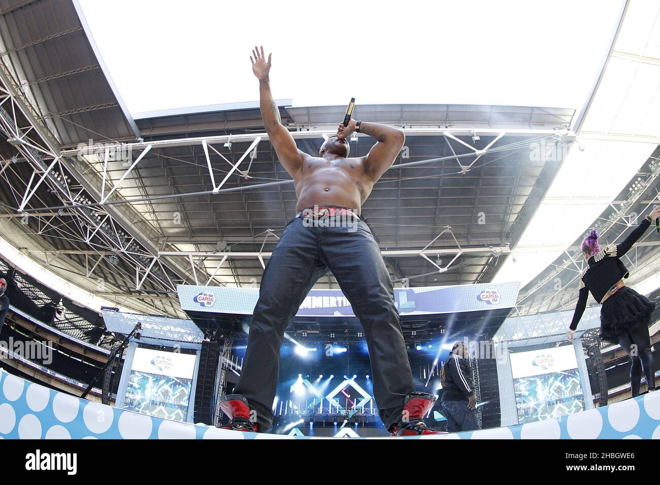 Flo Rida during Capital FM's Summertime Ball at Wembley Stadium, London ...