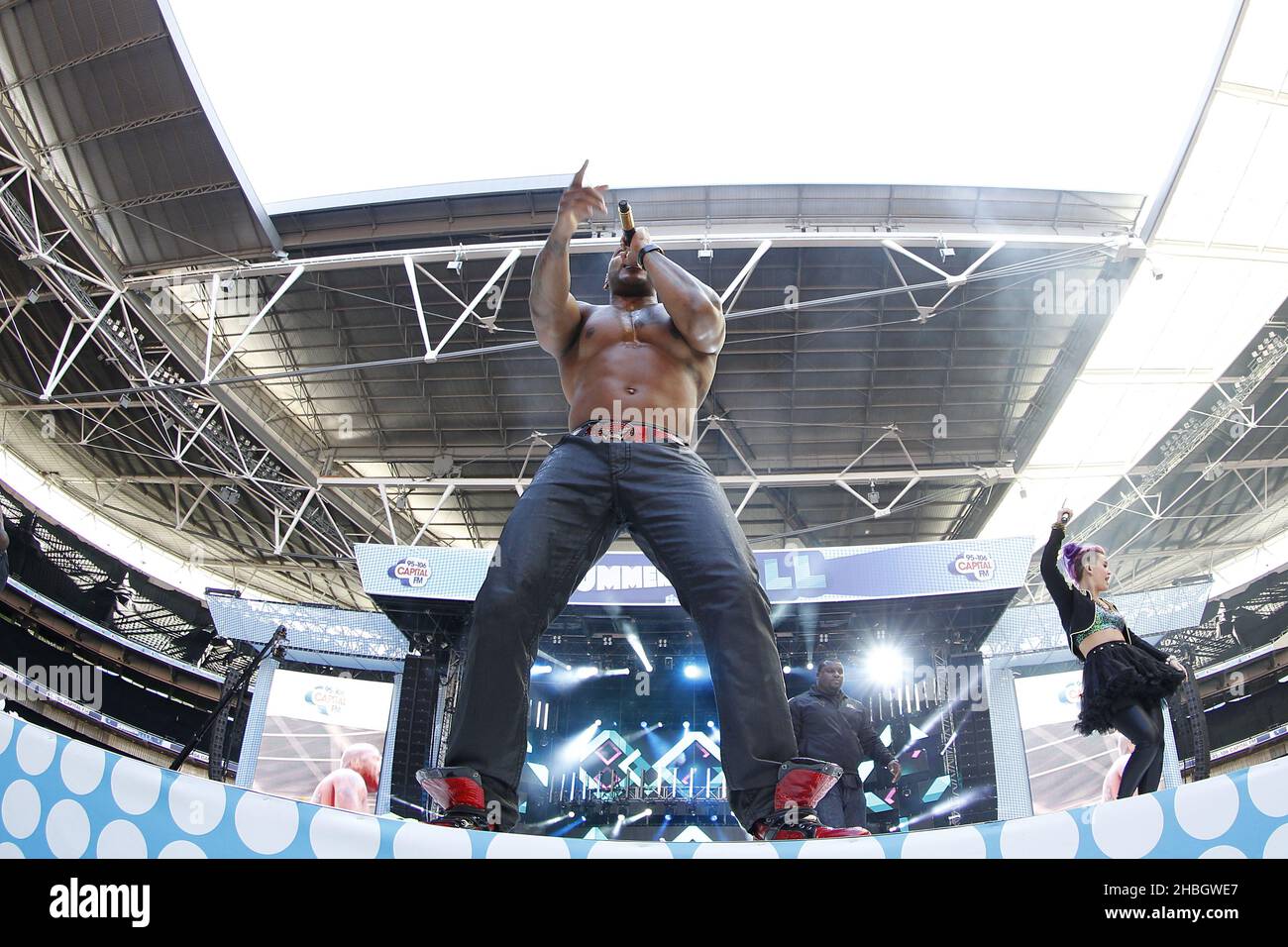 Flo Rida during Capital FM's Summertime Ball at Wembley Stadium, London ...