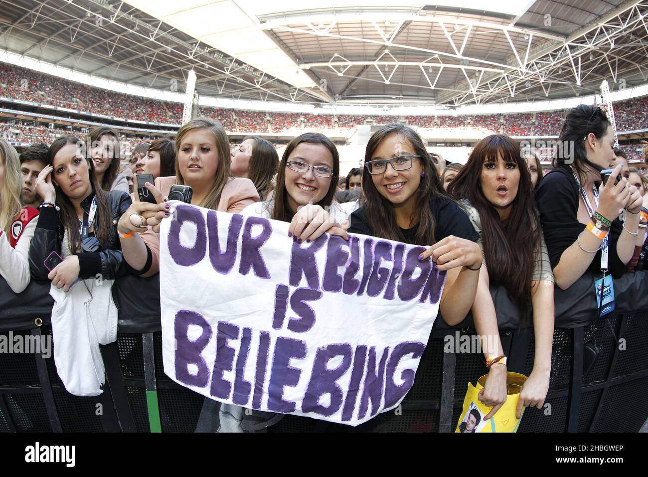 Members of the crowd during Capital FM's Summertime Ball at Wembley ...