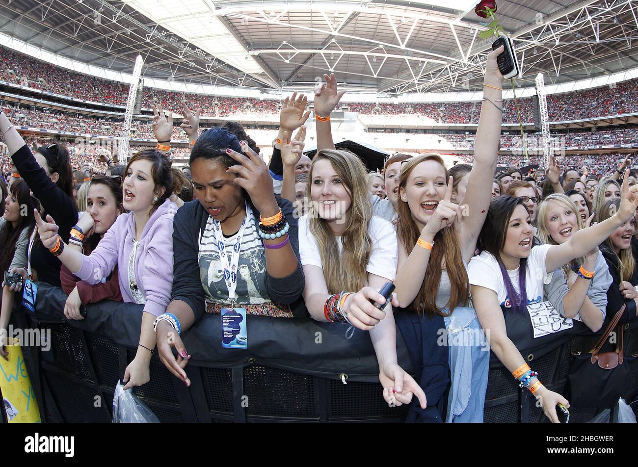 Members of the crowd during Capital FM's Summertime Ball at Wembley ...