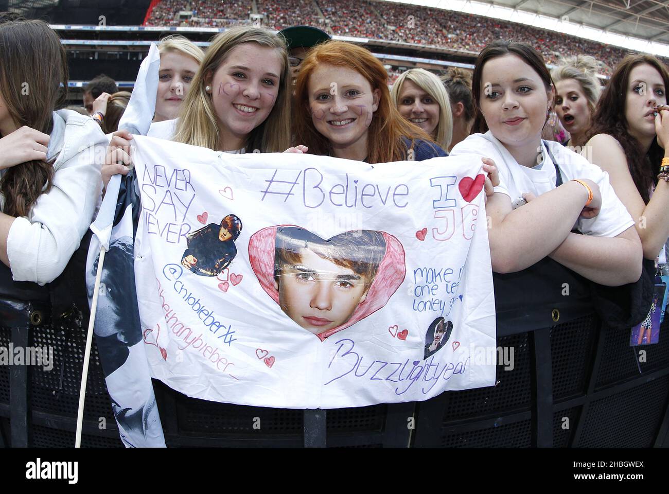 Members of the crowd during Capital FM's Summertime Ball at Wembley ...