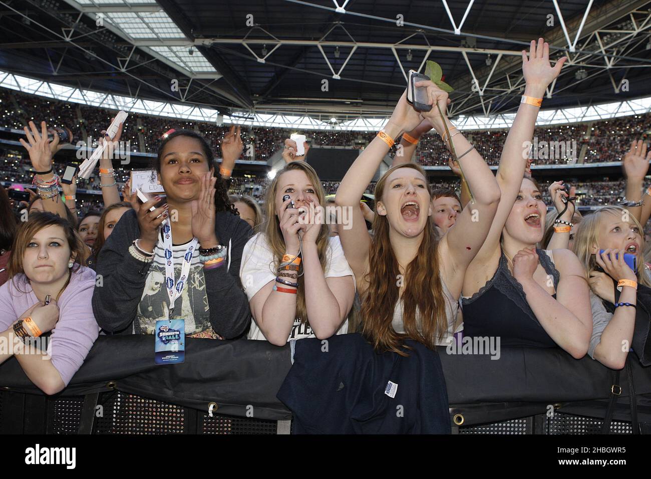 The crowd during Capital FM's Summertime Ball at Wembley Stadium ...