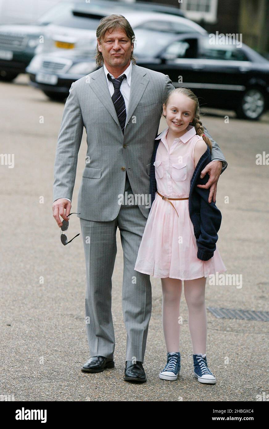 Sean Bean and his goddaughter Phoebe Armstrong arriving at The English ...