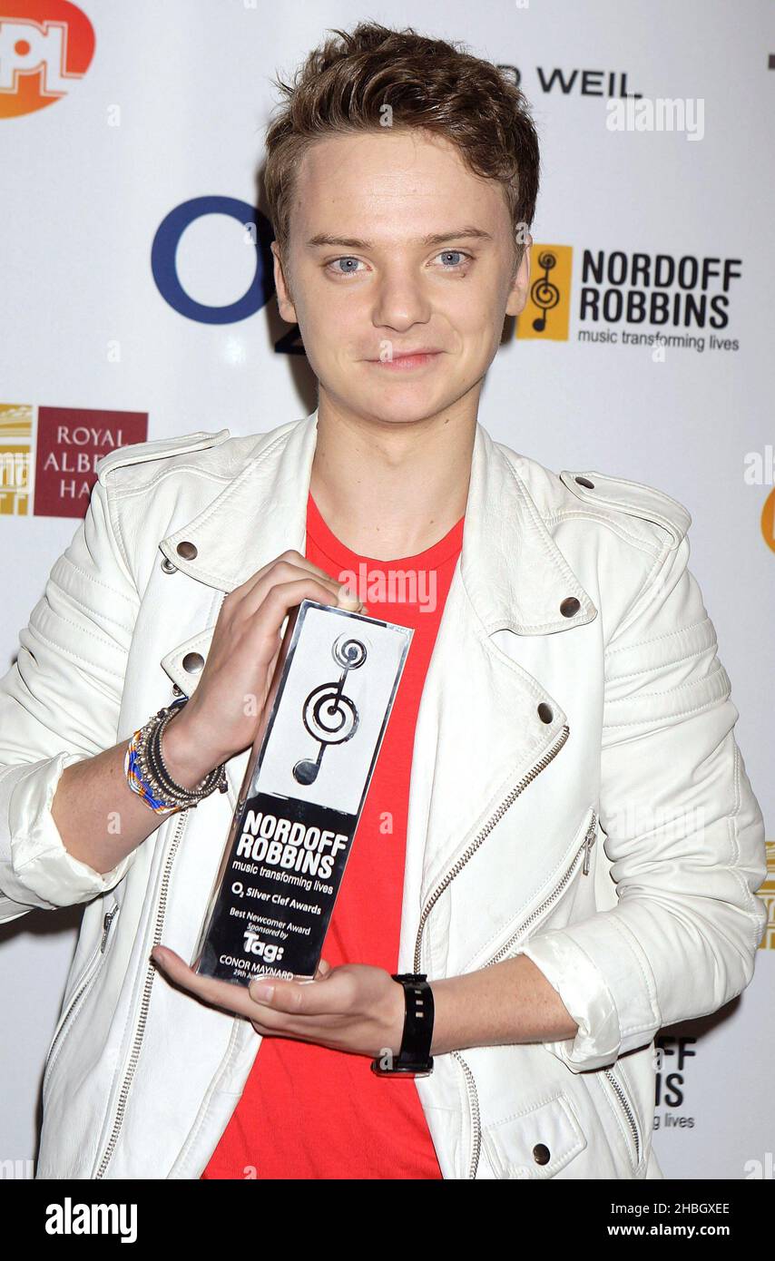 Conor Maynard arriving at the Nordoff Robins 02 Silver Clef Awards at ...