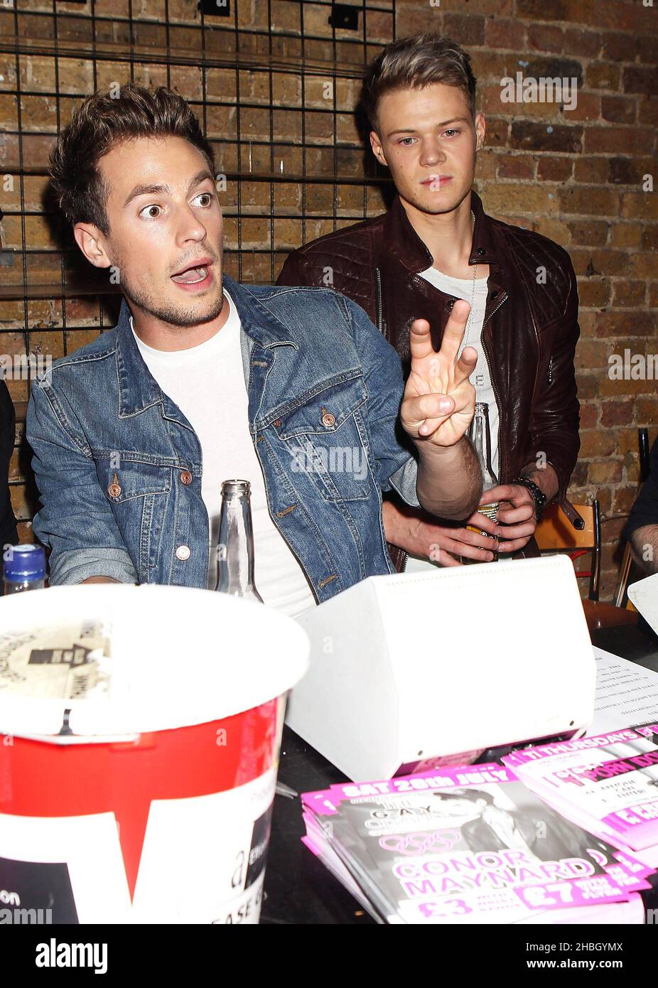 Adam Pitts and Ryan Fletcher of Lawson behind reception at G-A-Y Heaven ...