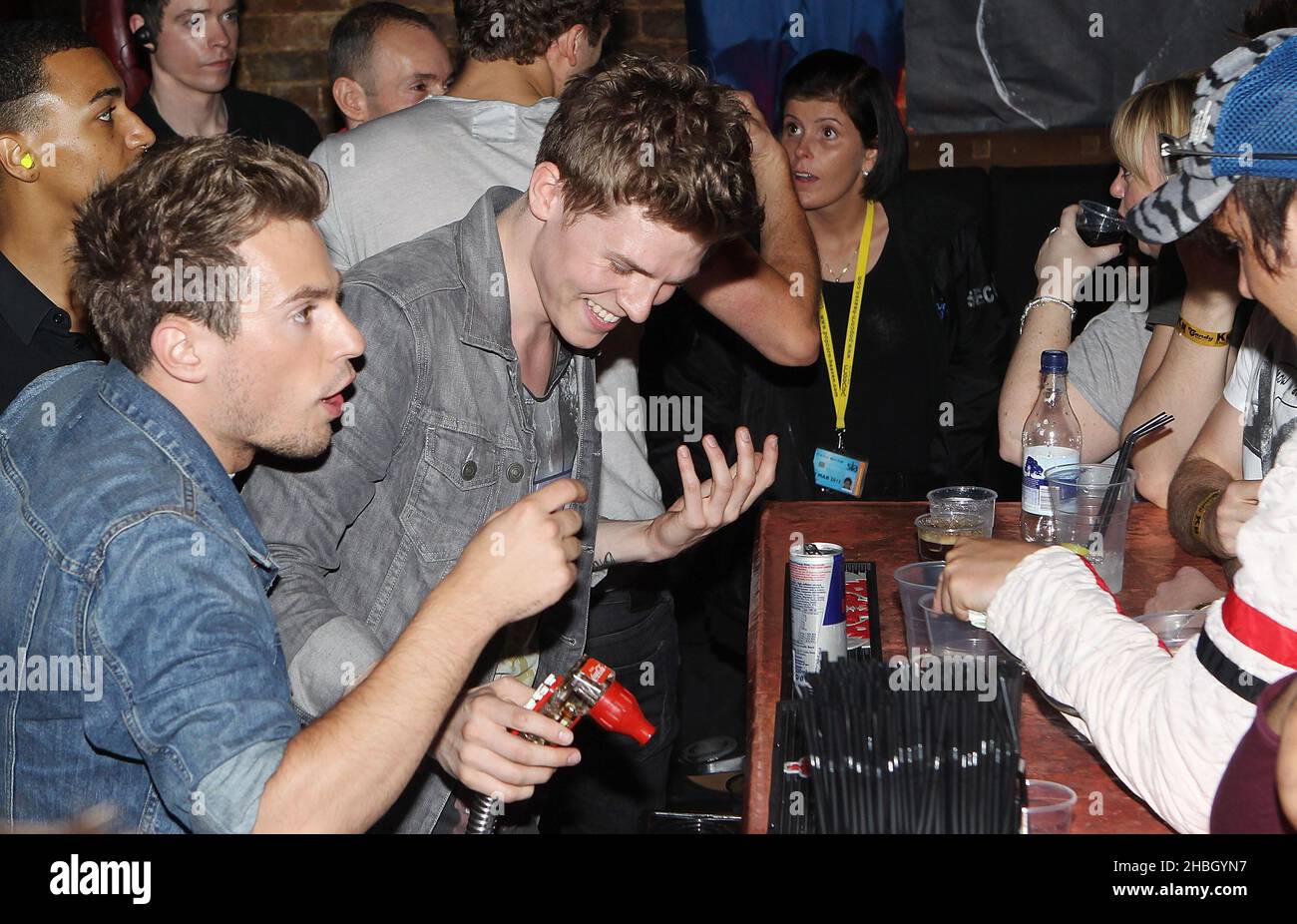 Adam Pitts and Joel Peat of Lawson serves behind the bar at G-A-Y ...