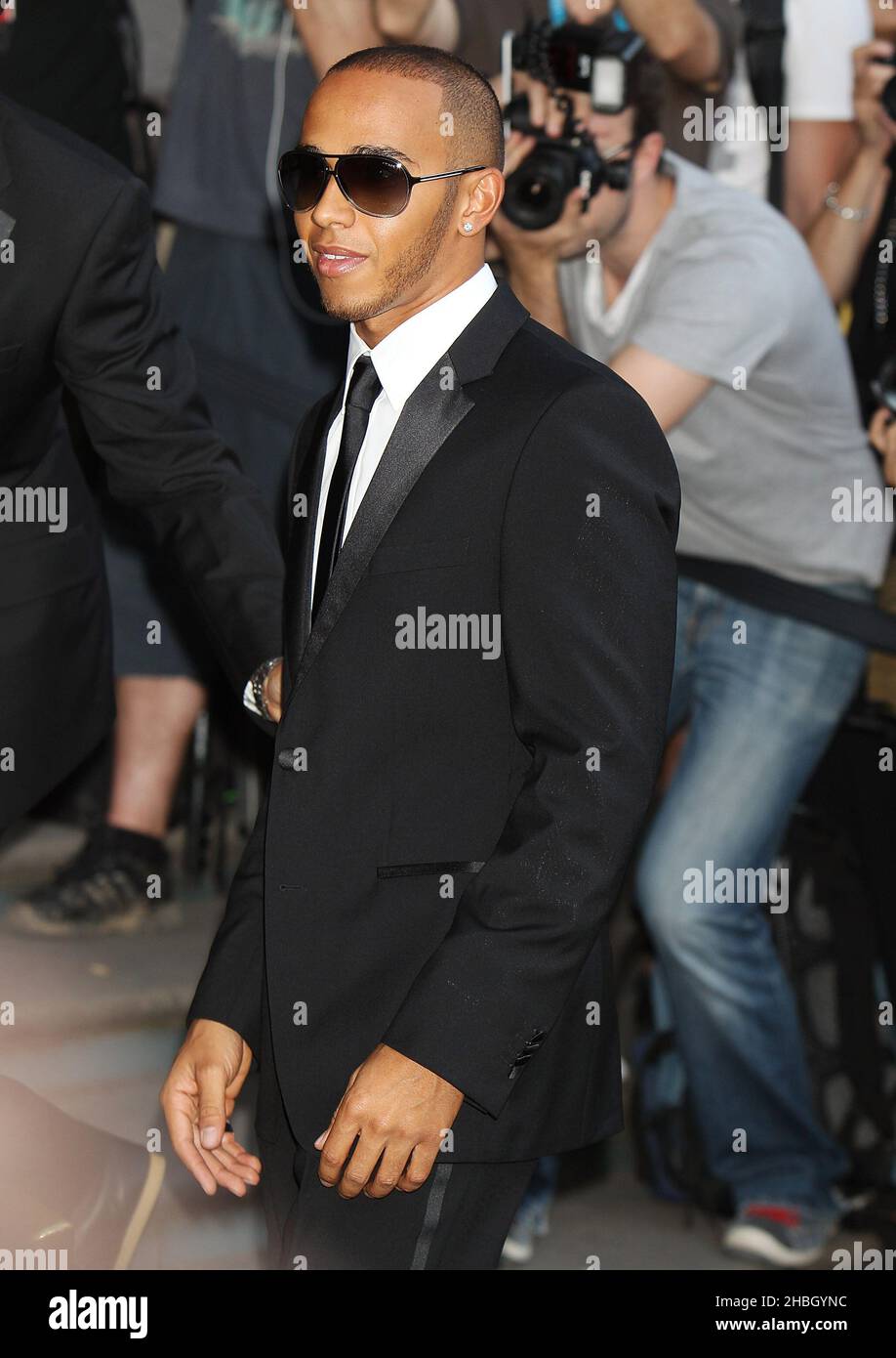 Lewis Hamilton arrives at the Sports For Peace - Honouring and ...
