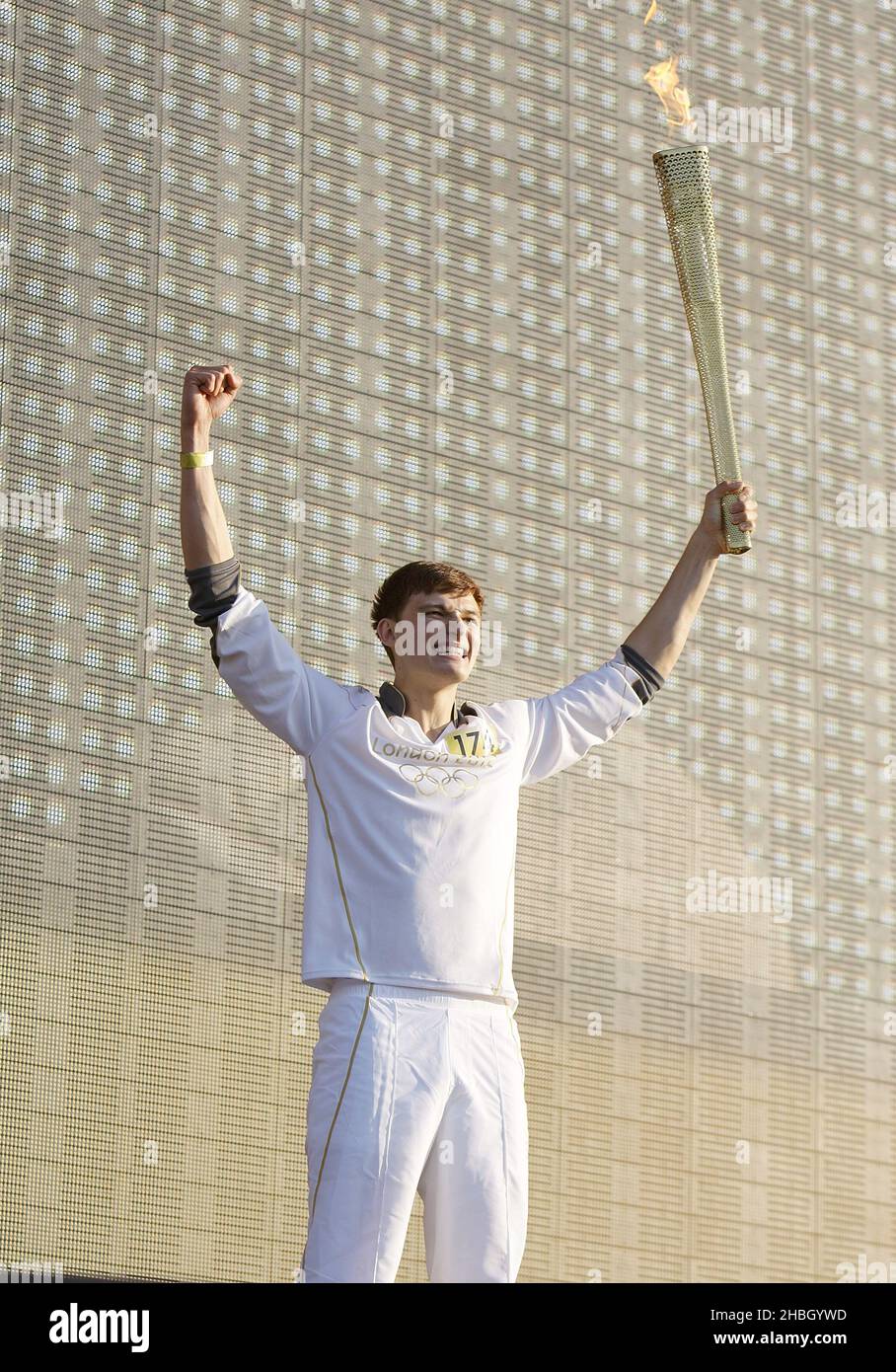 Tyler Rix Olympic Torch Bearer at Coca-Cola's London 2012 Olympic Torch ...