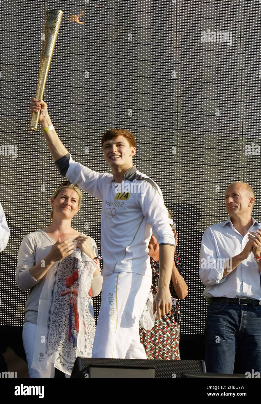 Tyler Rix Olympic Torch Bearer at Coca-Cola's London 2012 Olympic Torch ...