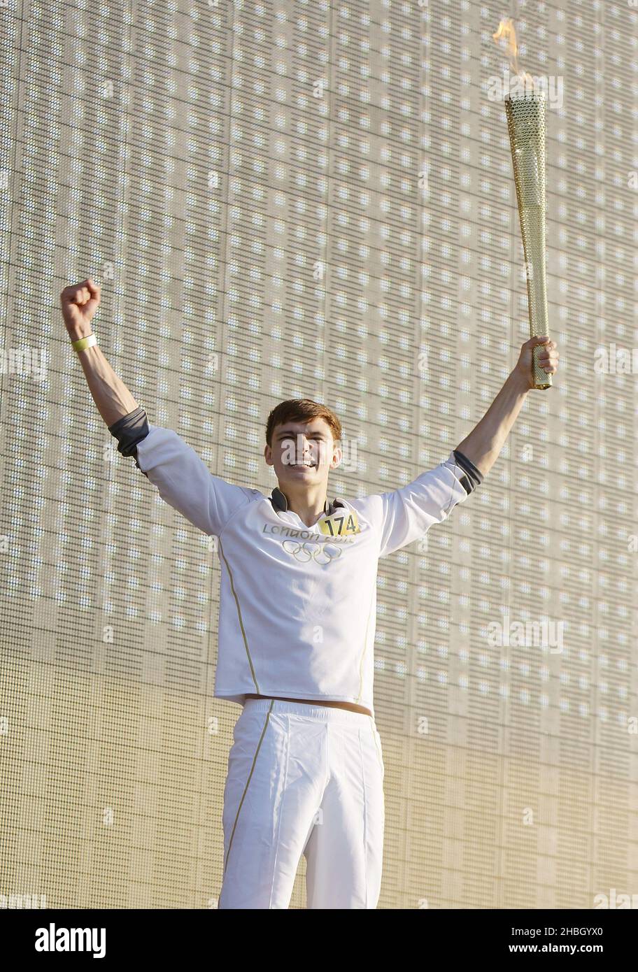 Tyler Rix Olympic Torch Bearer at Coca-Cola's London 2012 Olympic Torch ...