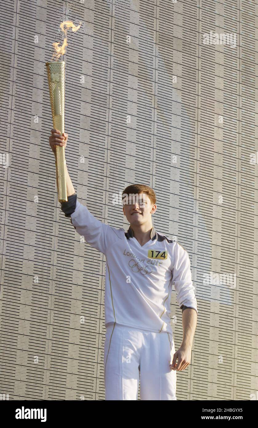 Tyler Rix Olympic Torch Bearer at Coca-Cola's London 2012 Olympic Torch ...