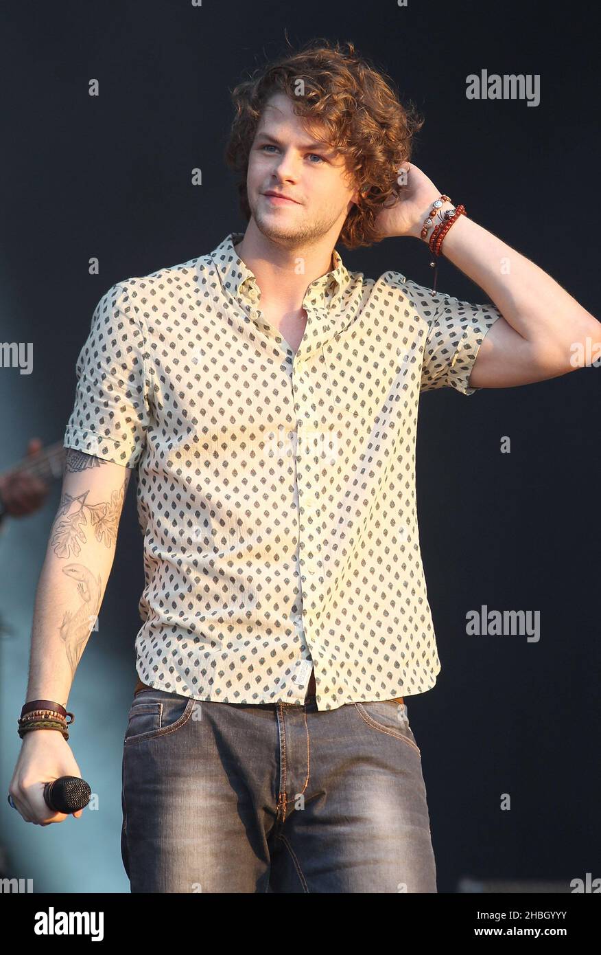 Jay McGuiness of The Wanted performs on stage at Coca-Cola's London ...