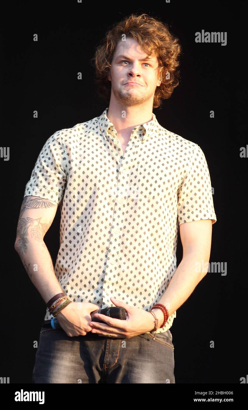 Jay McGuiness of The Wanted performs on stage at Coca-Cola's London ...