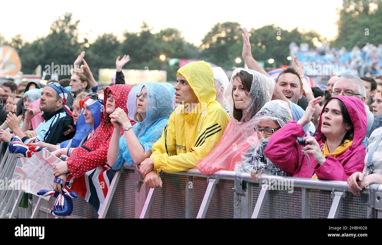 Crowd fans at BT London Live Opening Ceremony Concert at Hyde Park in ...