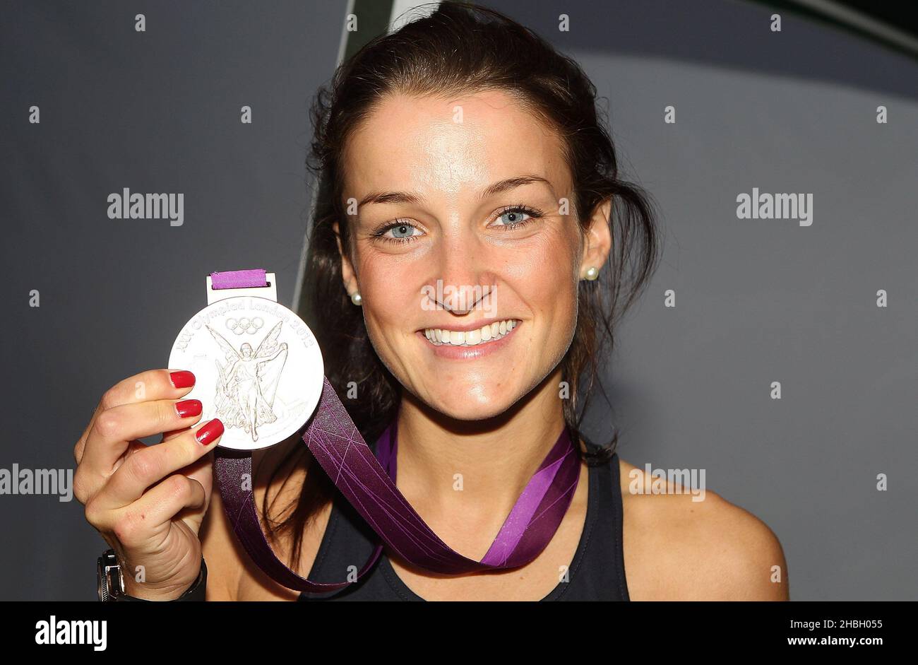 Lizzie Armitstead GB Olympic Silver Medal Cyclist Winner on stage at ...