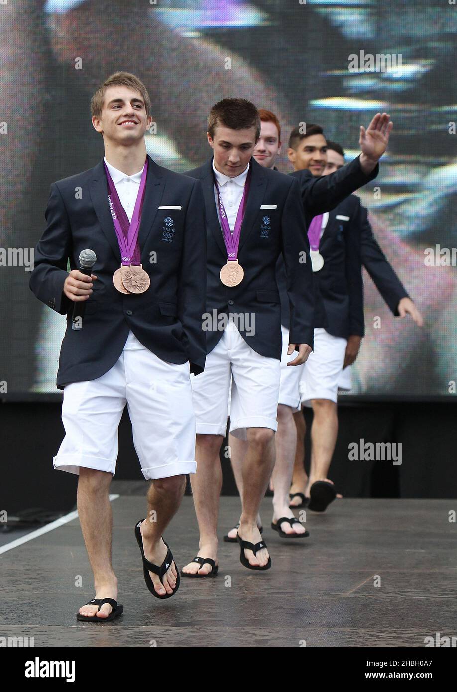 (L-R) Max Whitlock,Sam Oldham,Daniel Purvis,Louis Smith and Kristian ...