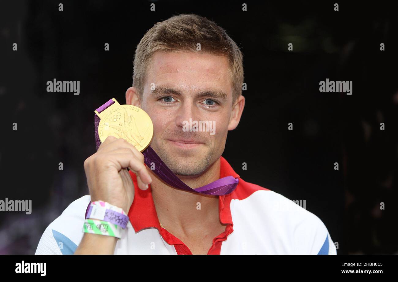 Peter Reed, Gold Medalist in the Rowing Men Four, at BT London Live, a ...