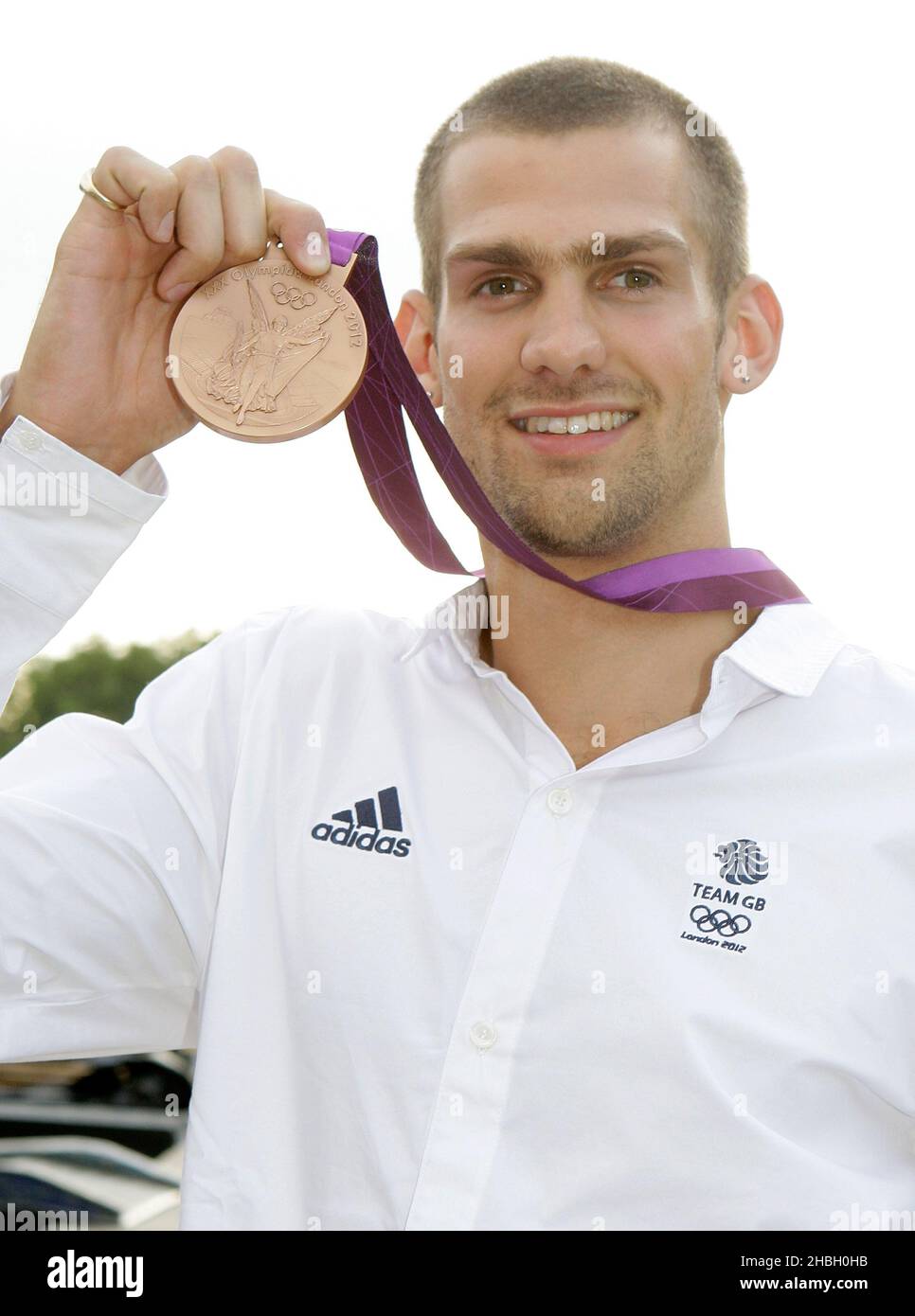 Robbie Grabarz, Olympic bronze medalist in the High Jump, attends the ...