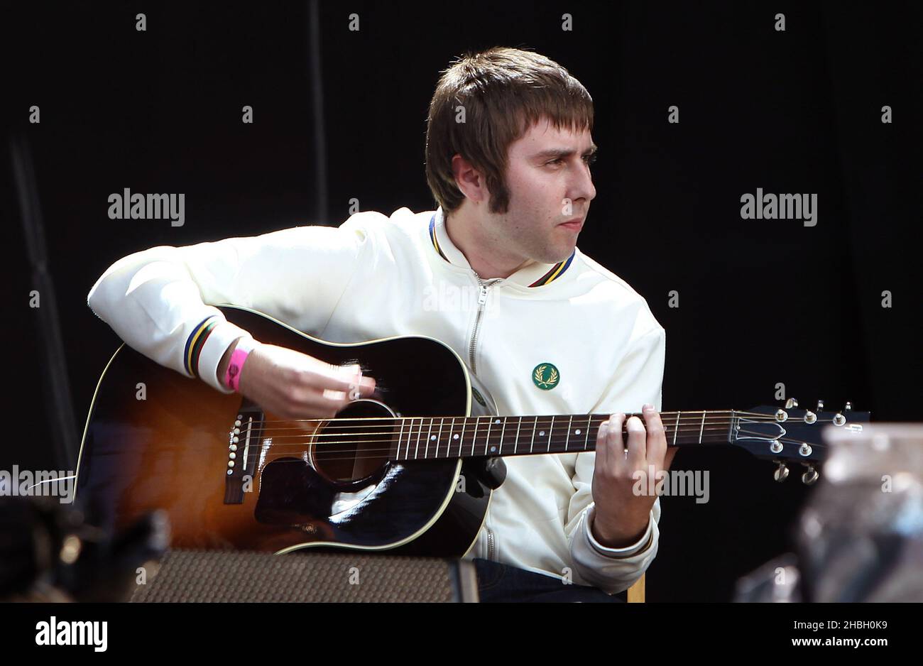 Guest James Buckley from the Inbetweeners performs on stage with Ocean ...