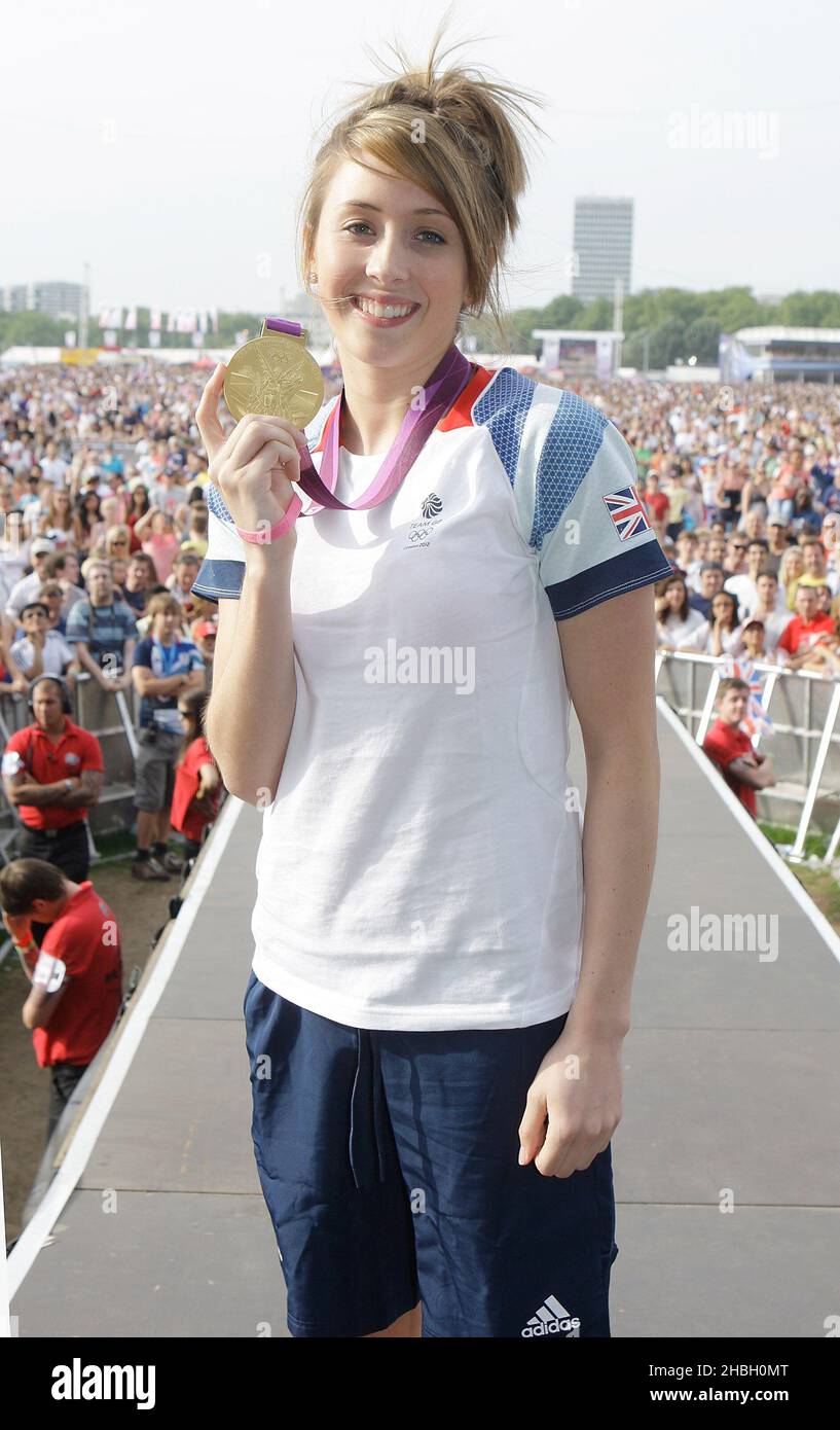 Jade Jones, Taekwondo Olympic Gold Medalist attends the BT London Live ...