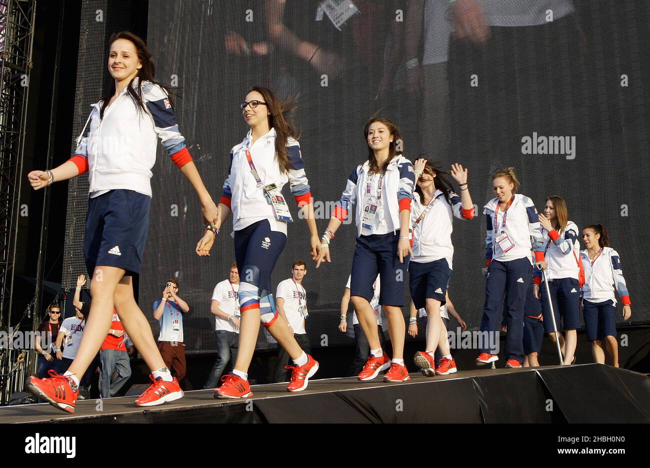 Bronze medal winning Team GB Women's Hockey attend the BT London Live ...