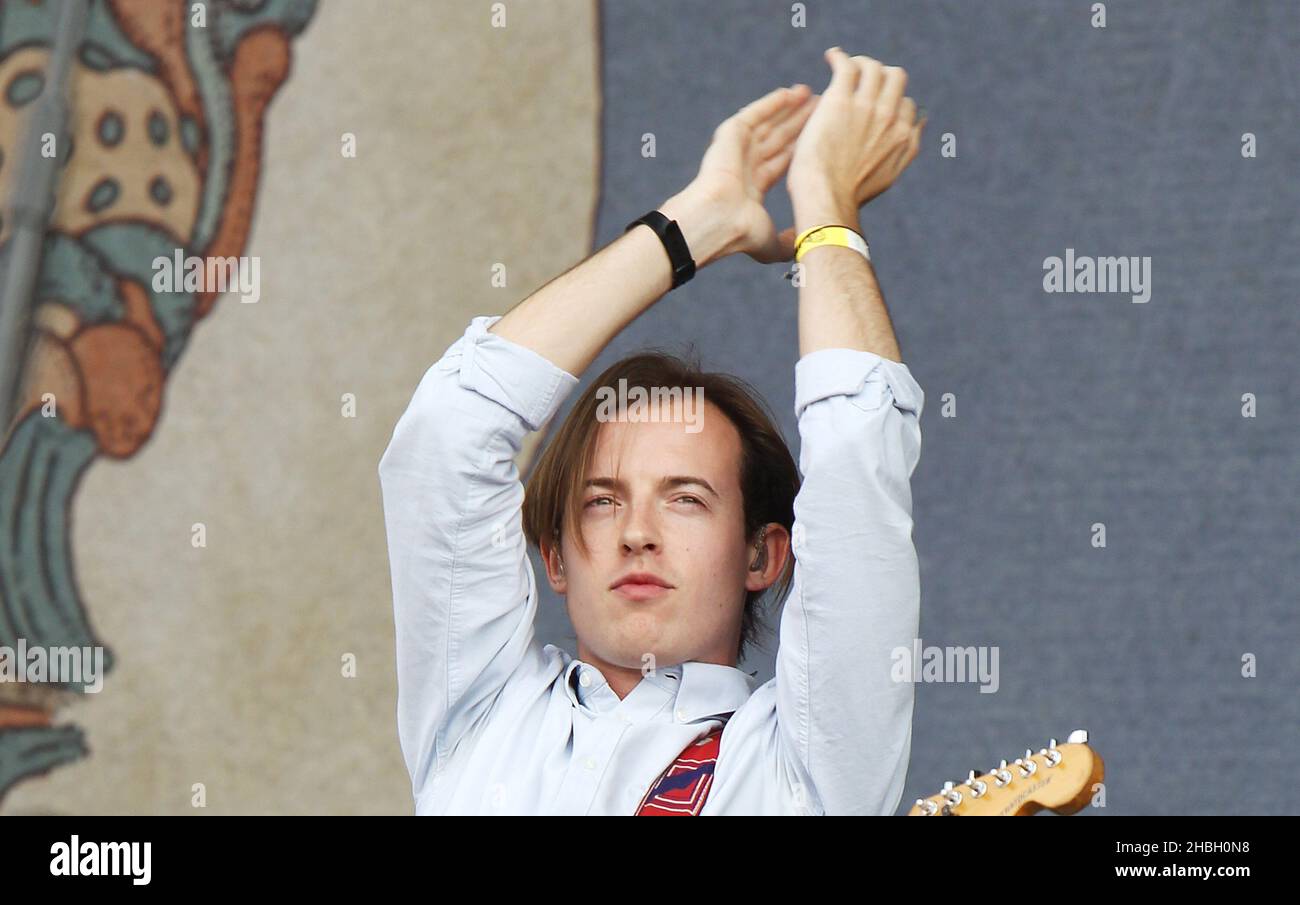 Jack Steadman of Bombay Bicycle Club performs live on stage during the ...