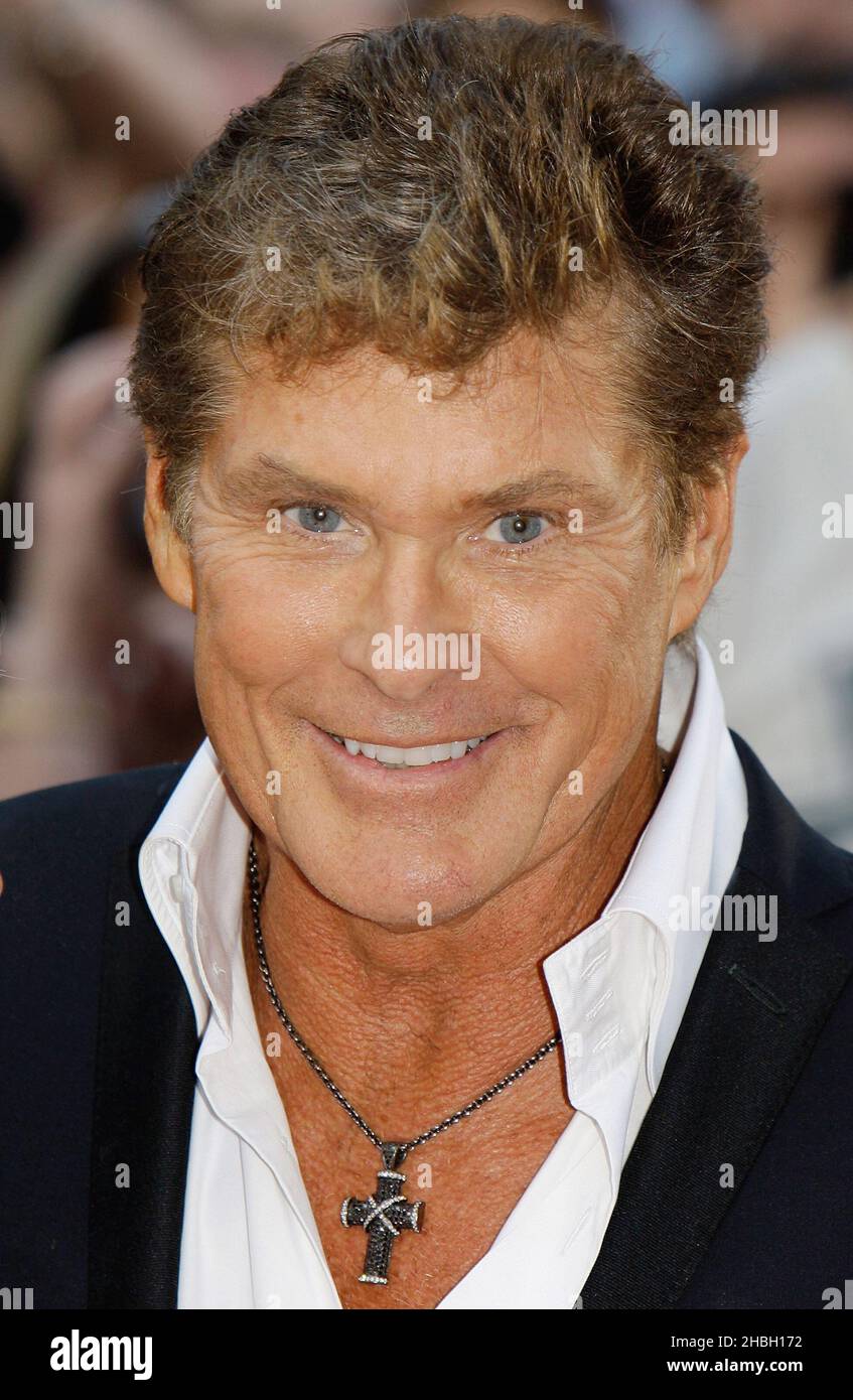 David Hasselhoff arriving at the World Premier of Keith Lemon The Film ...