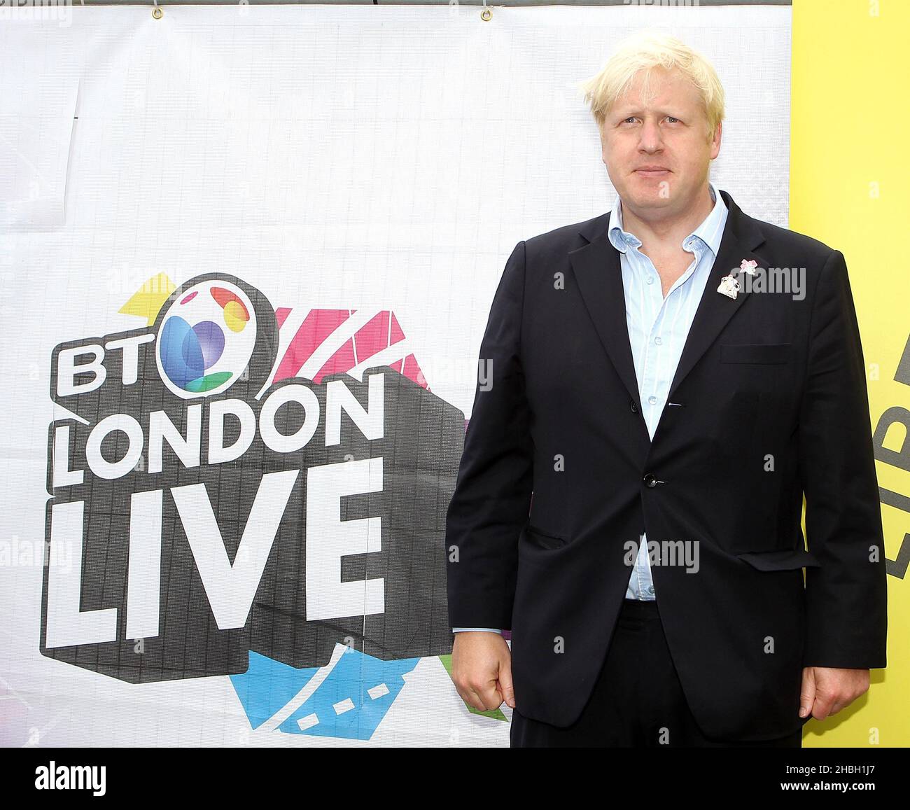 Mayor of London Boris Johnson visits BT London Live at Trafalgar Square ...