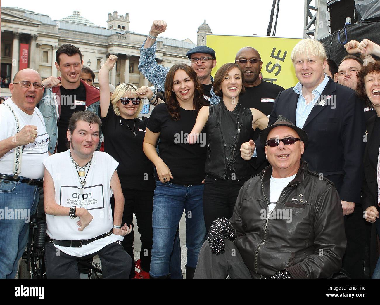 Mayor of London Boris Johnson visits BT London Live at Trafalgar Square ...