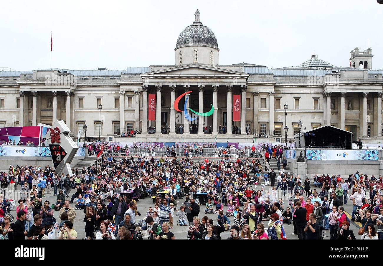 A General View of BT London Live from the Stage at Trafalgar Square in ...