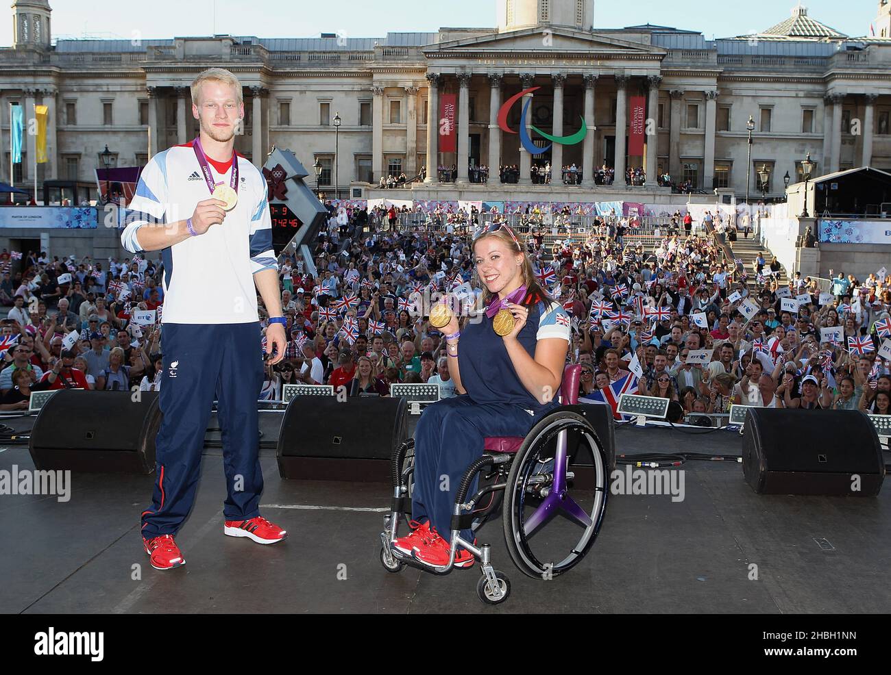 Jonnie Peacock and Hannah Cockroft Team GB Paralympic Gold Medalists at ...