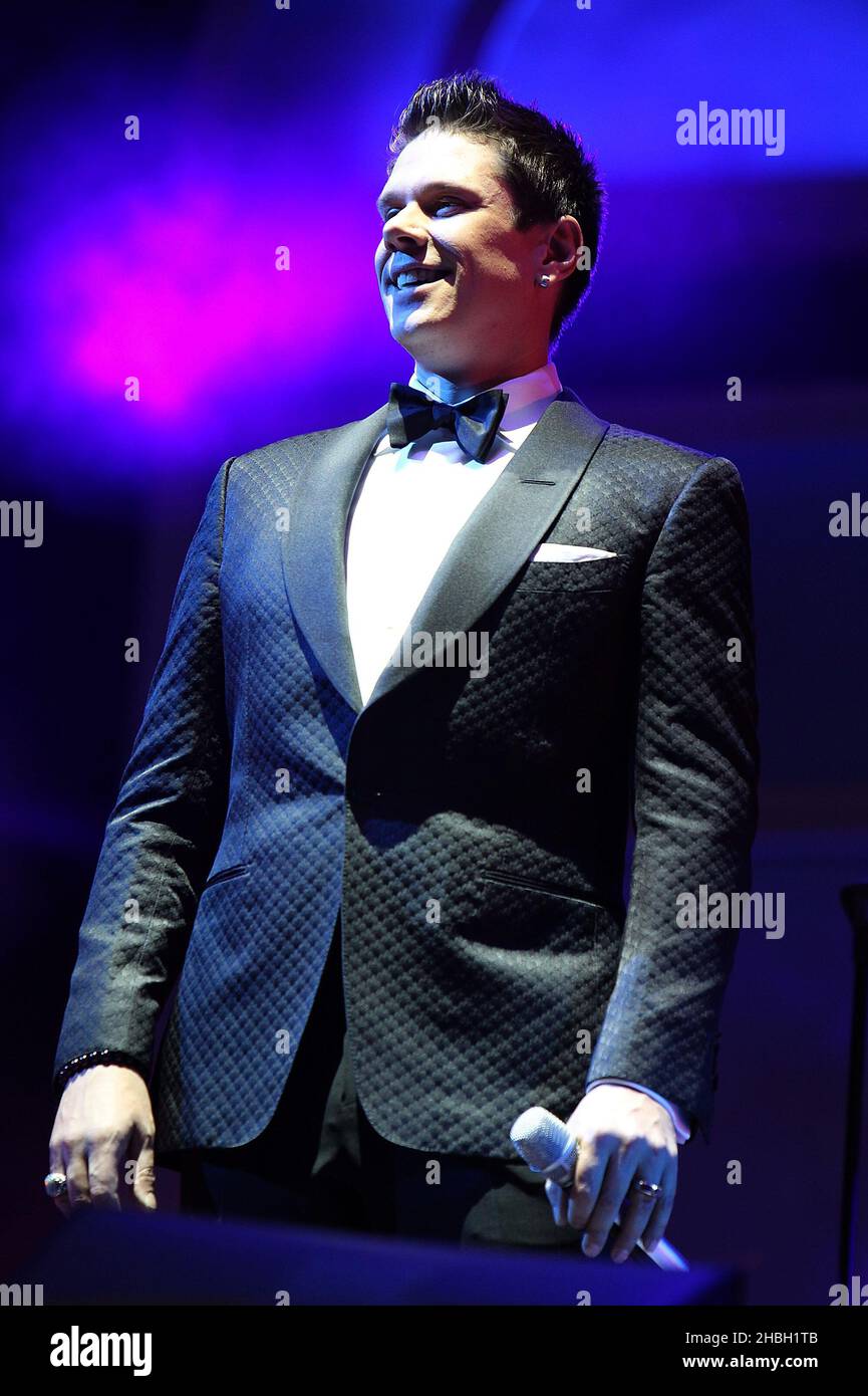 David Miller of Il Divo performs live on stage during BBC Radio 2 Live ...