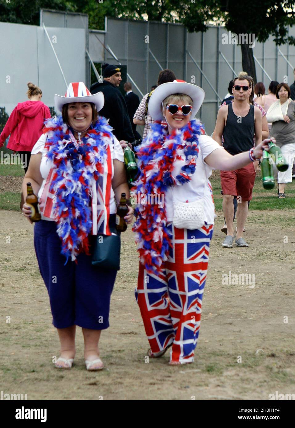 Fancy Dress Ladies in the crowd at BBC Radio 2 Live Proms in the Park ...