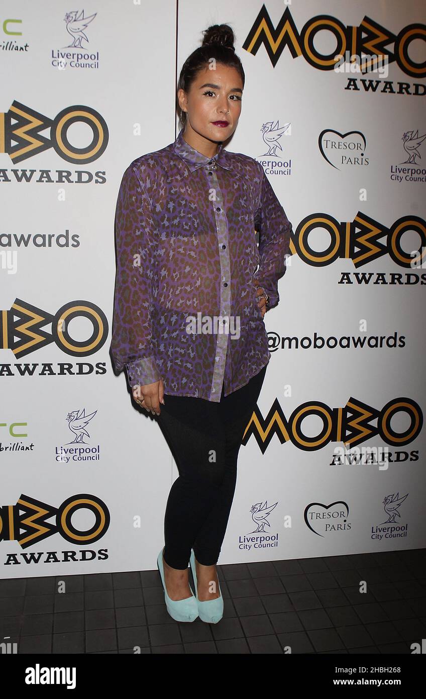 Jessica Ware arriving at the Mobo Nominations Arrivals at Foridita in ...