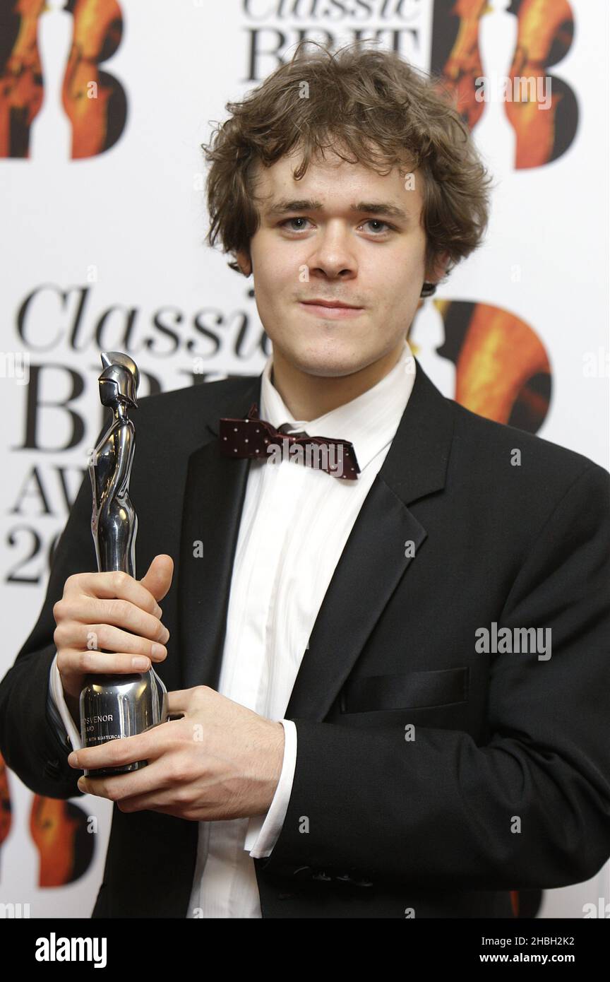 Benjamin Grosvenor at the 2012 Classic Brit Awards at the Royal Albert ...