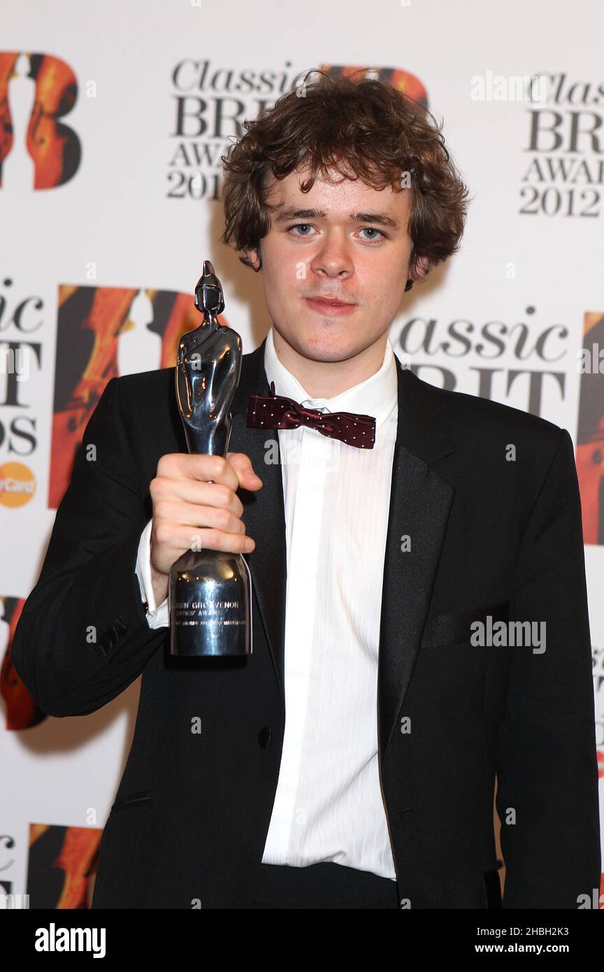 Benjamin Grosvenor at the 2012 Classic Brit Awards at the Royal Albert ...