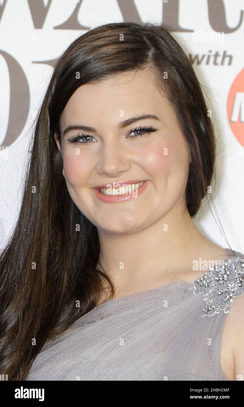 Charlotte Jaconelli attending the 2012 Classic Brit Awards at the Royal ...