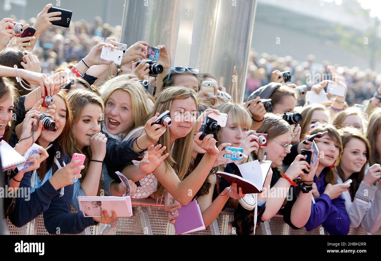 One Direction Fans Under Gate