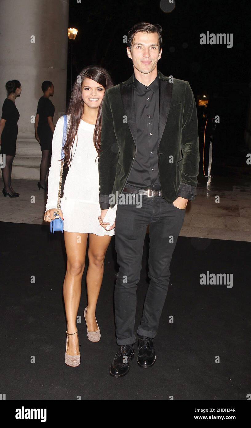 Bip ling and boyfriend dylan garner arriving at chanel hi-res stock ...