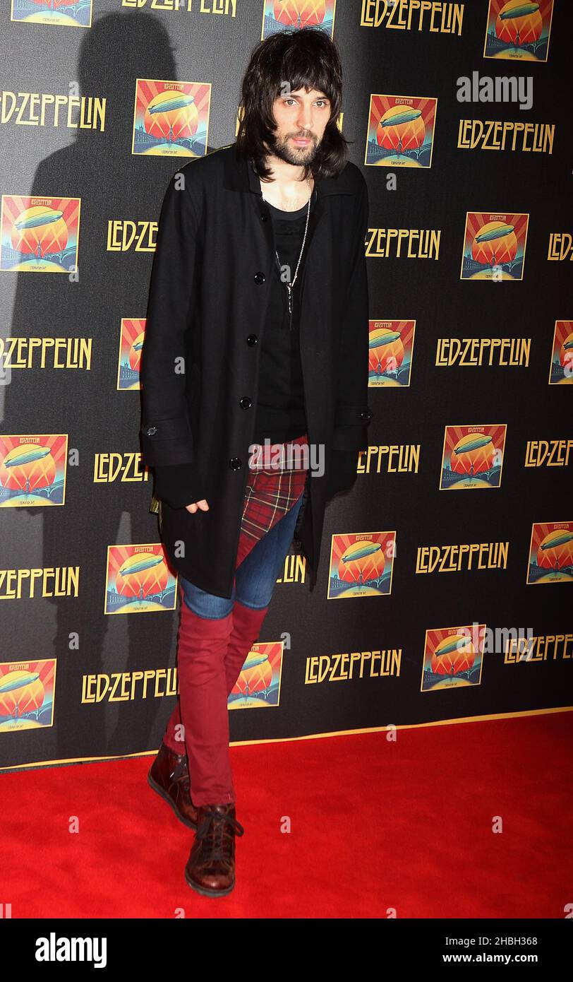 Sergio Pizzorno of Kasabian arriving at the Led Zeppelin Celebration ...