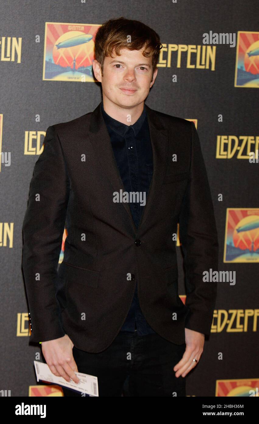 Richard Jones of The Feeling arriving at the Led Zeppelin Celebration ...
