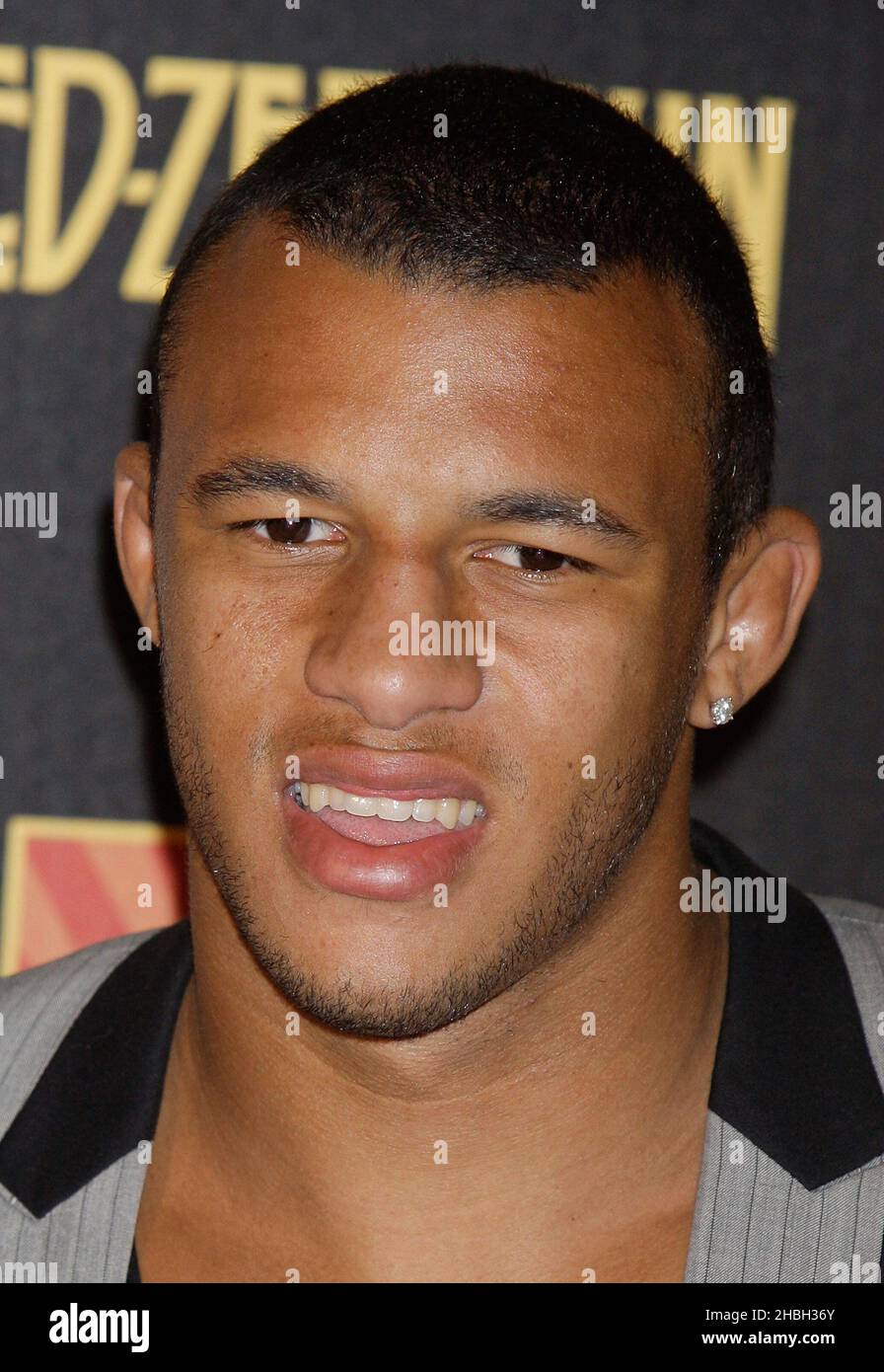 Courtney Lawes arriving at the Led Zeppelin Celebration Day Premiere at ...