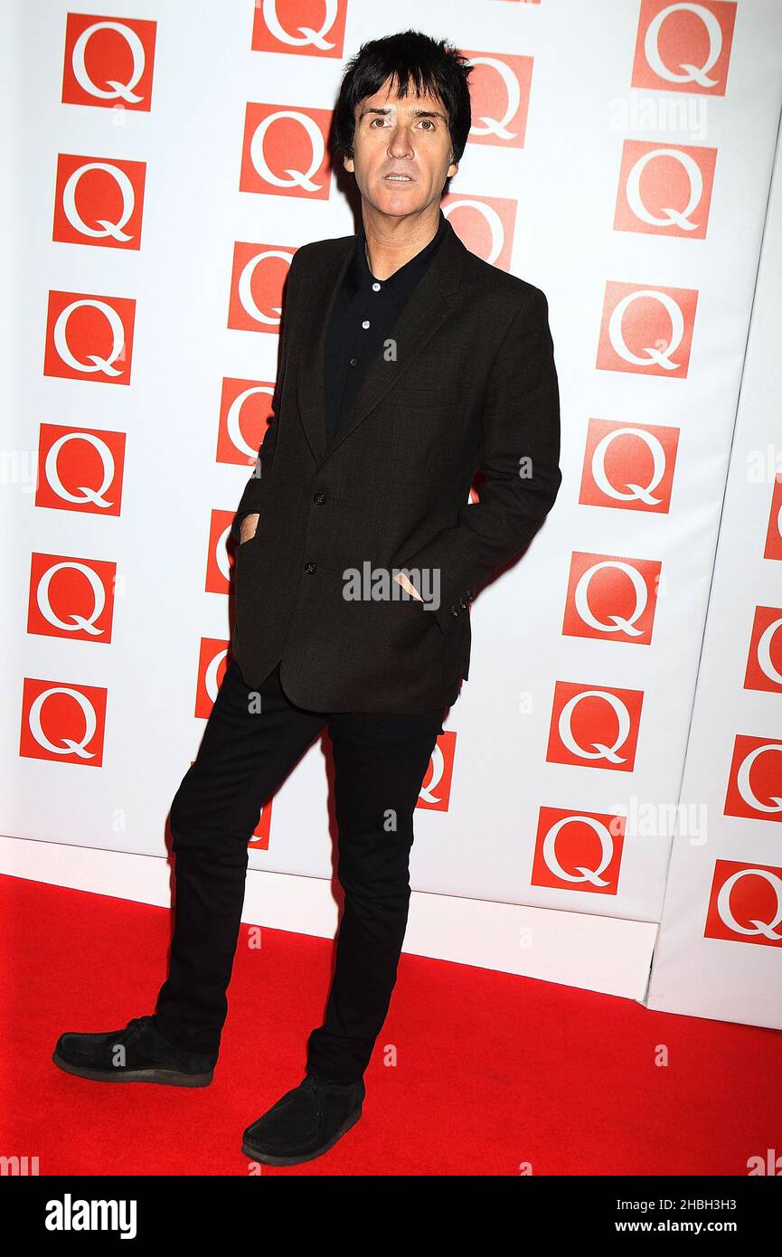 Johnny Marr arriving at the Q Awards at the Grosvenor Hotel in London ...