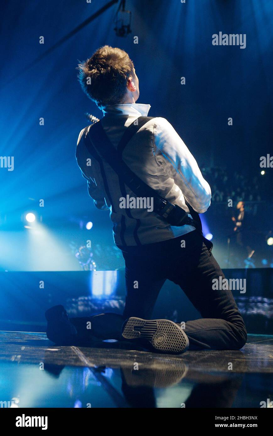 Matt Bellamy of Muse performs on stage at the 02 Arena in London Stock ...